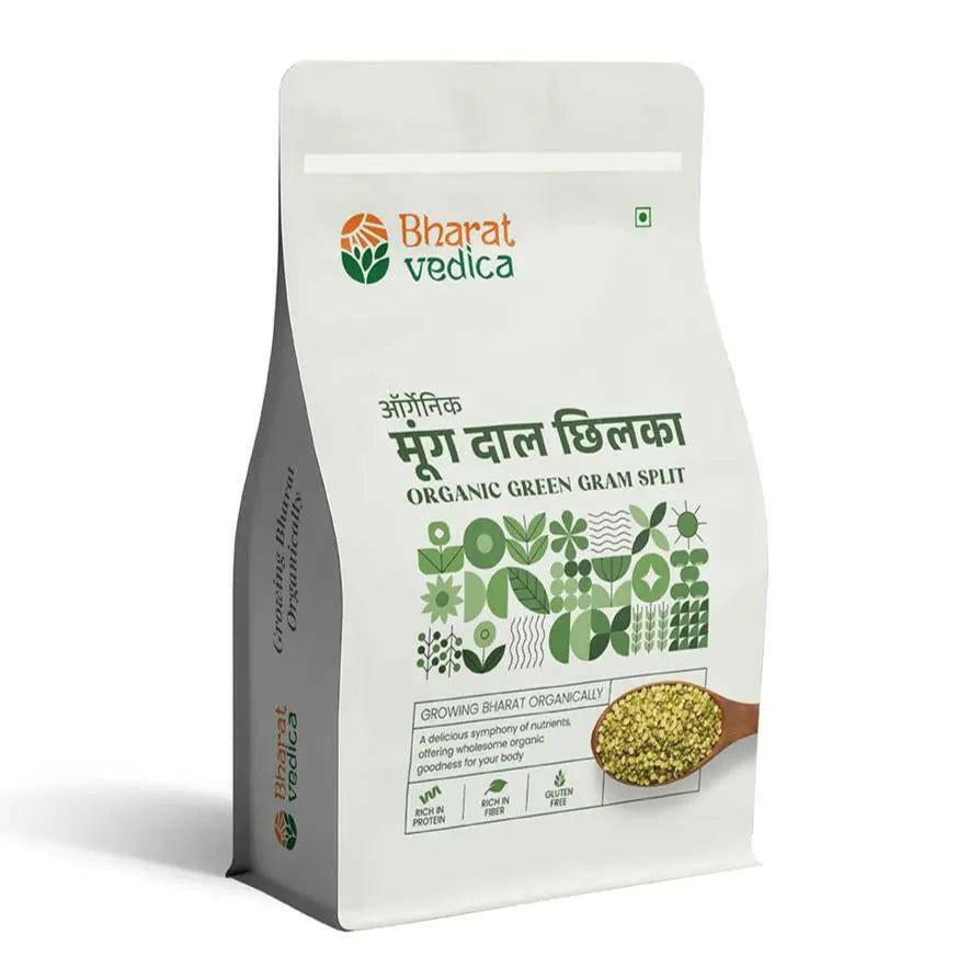 Buy Organic Split Green Gram | Green Moong Dal - Protein Rich – Bharat ...