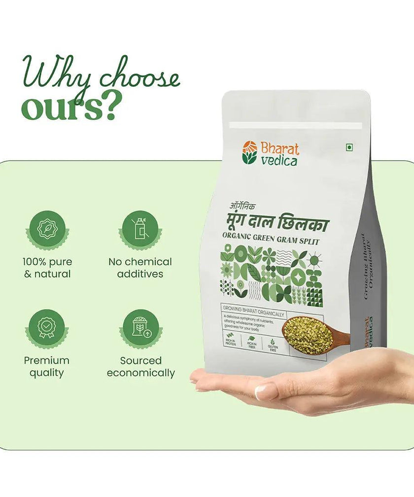 Buy Organic Split Green Gram | Green Moong Dal - Protein Rich
