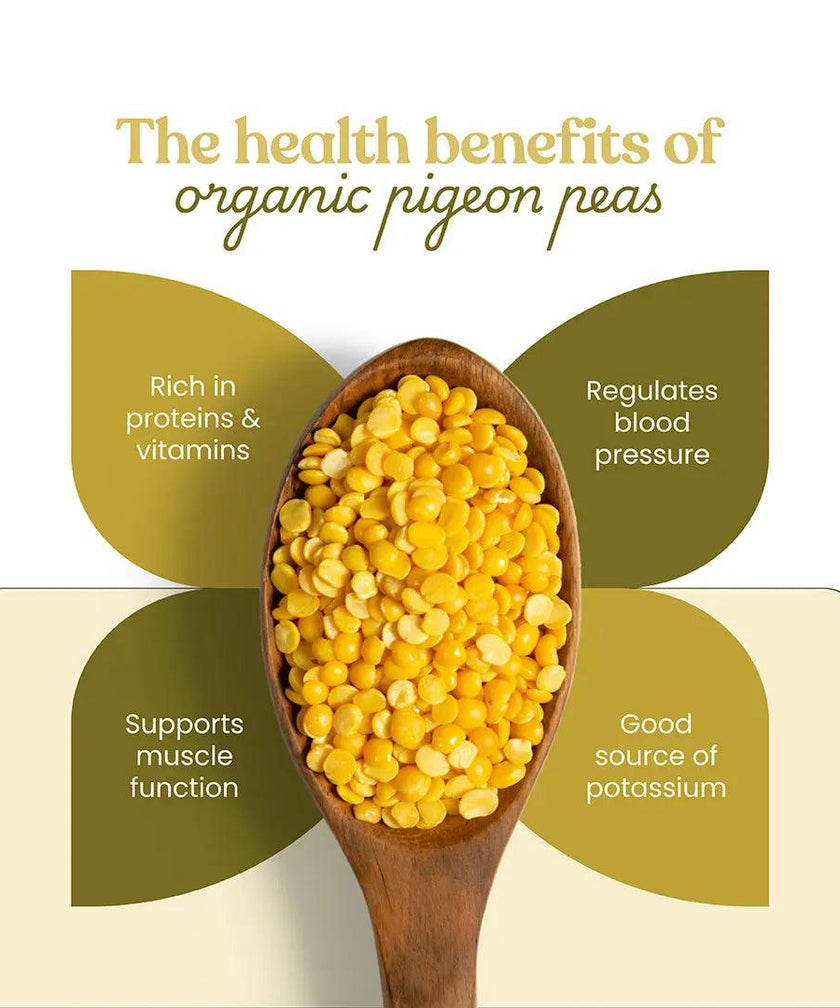 Organic Pigeon Peas - Toor Dal | Premium Quality by Bharat Vedica