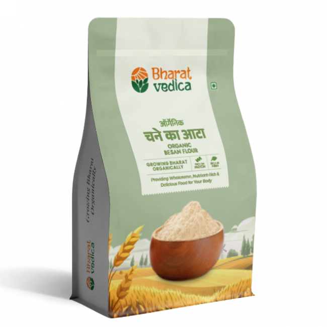 Buy Organic Besan Flour Online – Chickpea Flour | Bharat Vedica